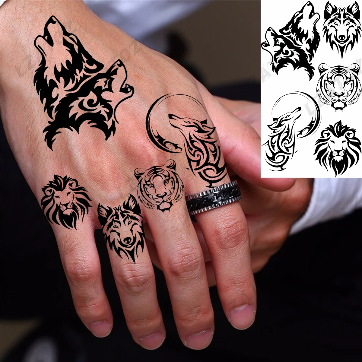 Wolf Finger Tattoo