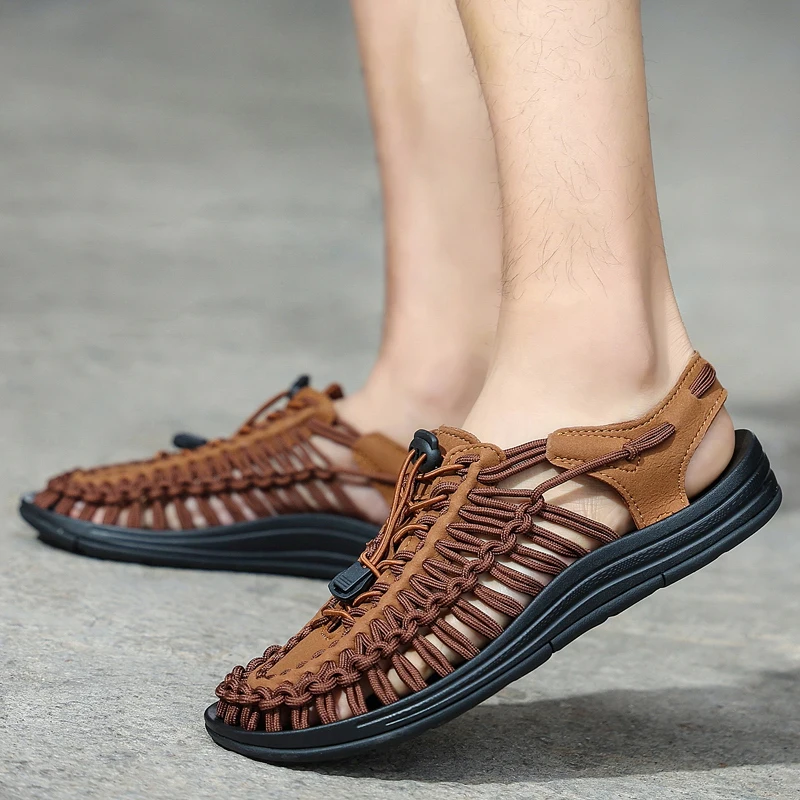 Summer-Men-s-Handmade-Weaving-Fashion-Design-Men-s-Sandals-Outdoor ...