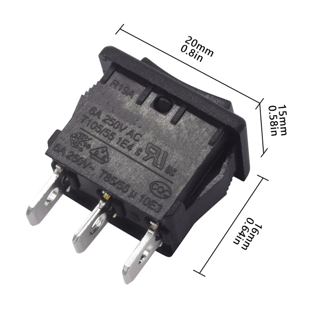 Power Switch Replacement For PRONIC R13 - 6A 250V T85/55 4 Pin 2 Gears ...