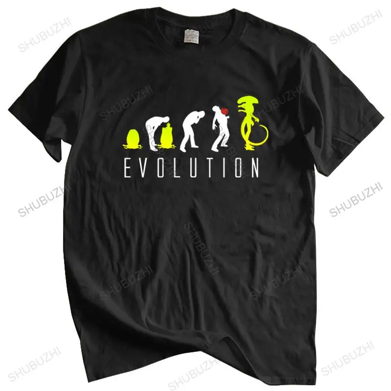 cotton tshirt men summer tees Evolution of Alien, Funny Mens Sci-Fi- T ...