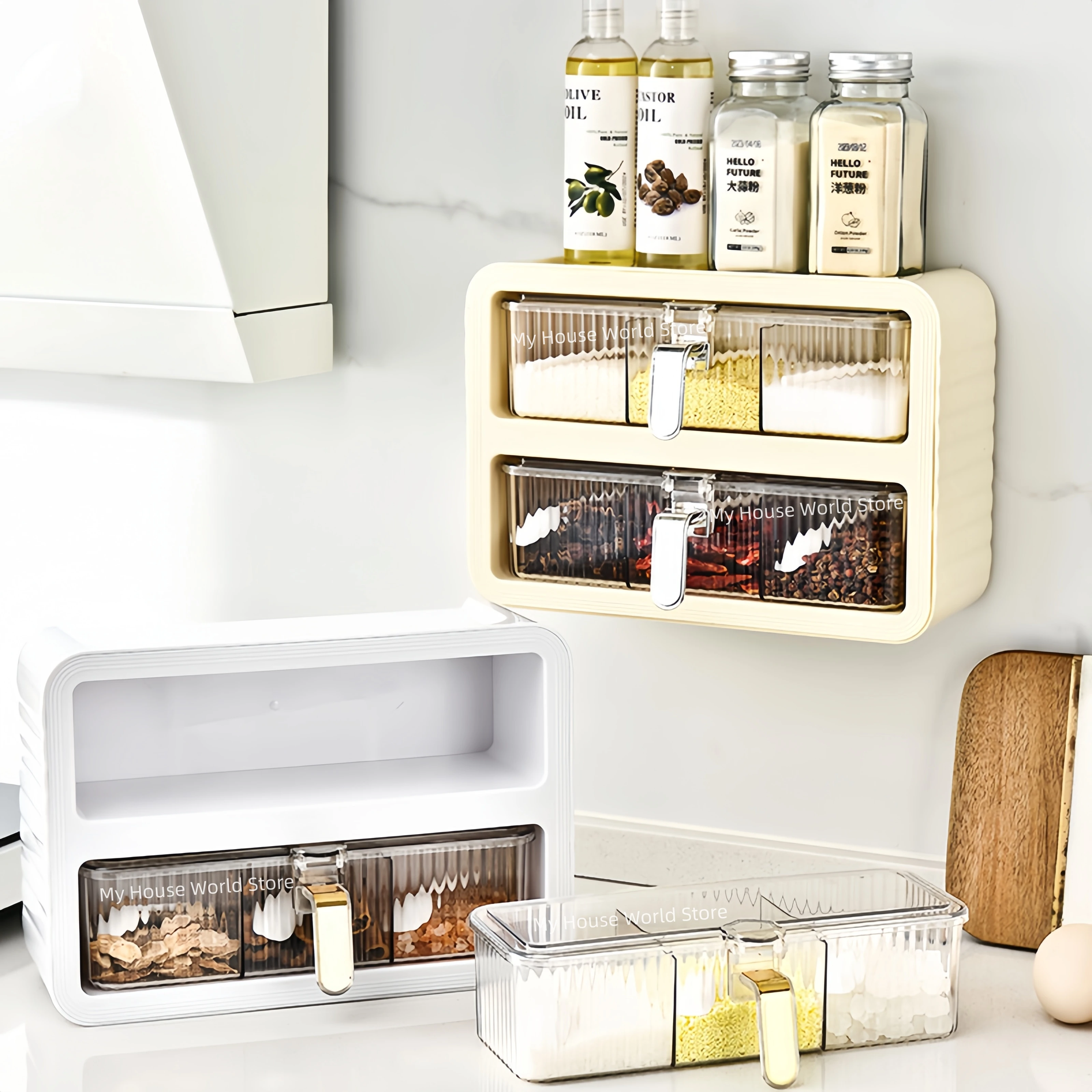 Kitchen-Seasoning-Bottle-Storage-Rack-Spice-Rack-Self-adhesive-Wall ...