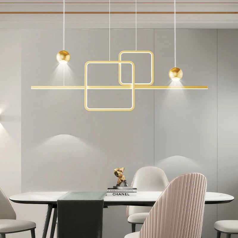 Modern Simple Led Chandelier Restaurant Pendant Light for Living Room ...