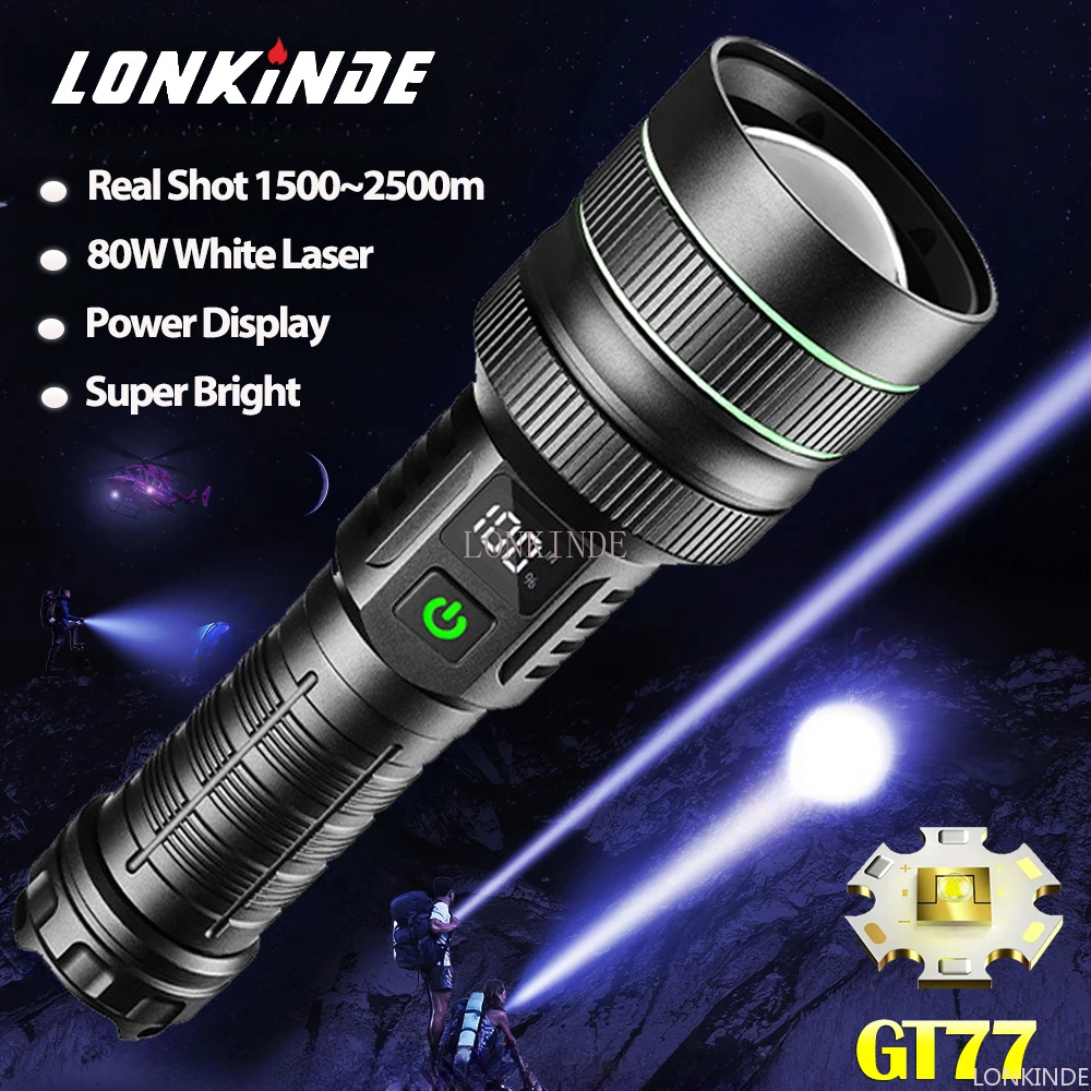 Super-Long-Range-1500m-Tactical-Torch-High-Power-80W-LED-Flashlight-USB ...