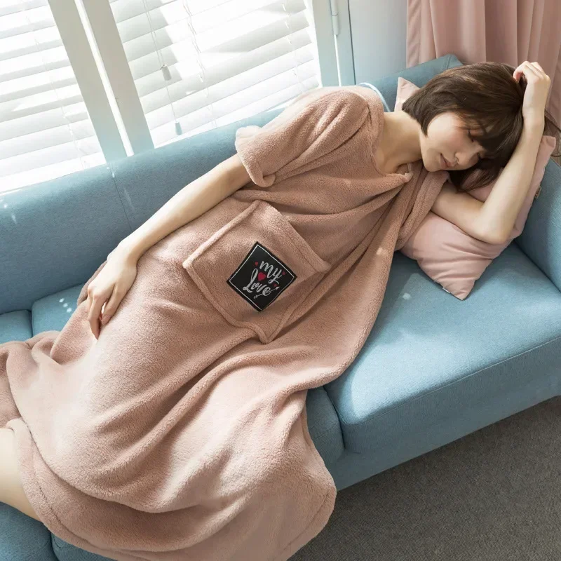 Cloak-one-piece-bath-towel-can-be-worn-with-hooded-bath-skirt-bathrobe ...