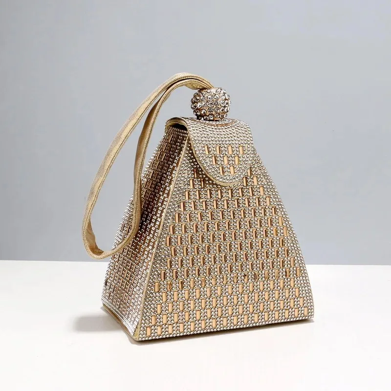 Rhinestones Luxury Evening Bags For Women New In High Quality Pyramid ...