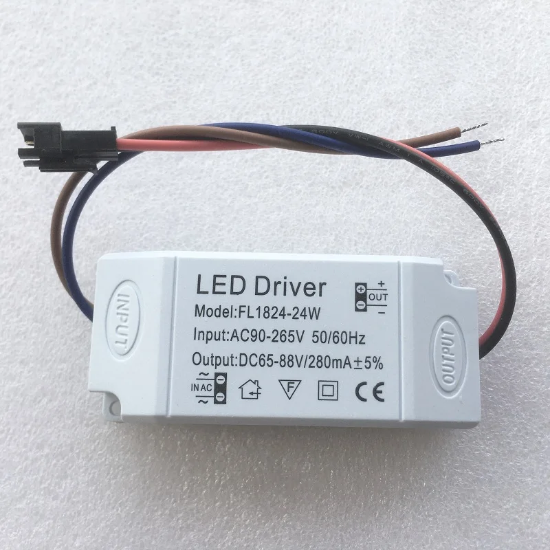 18-24w Led Driver 280ma Constant Current Input 90-265v Output Dc65-88v ...