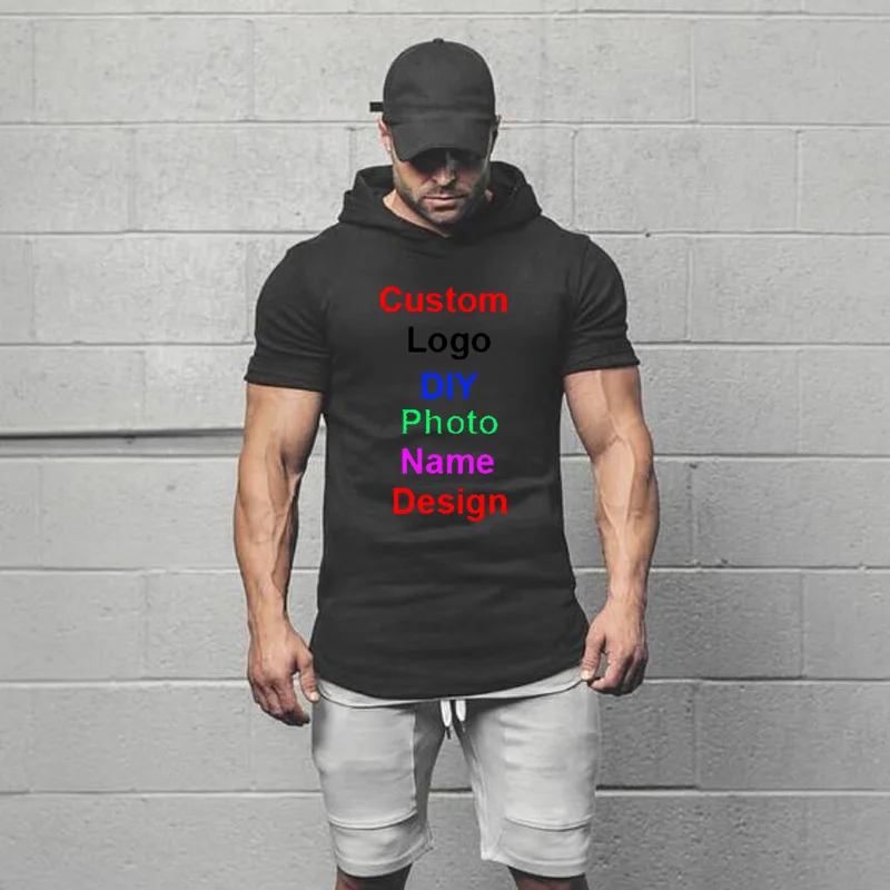 Customized-DIY-Brand-Logo-Mens-Bodybuilding-Hoodies-Gym-Hooded-Short ...