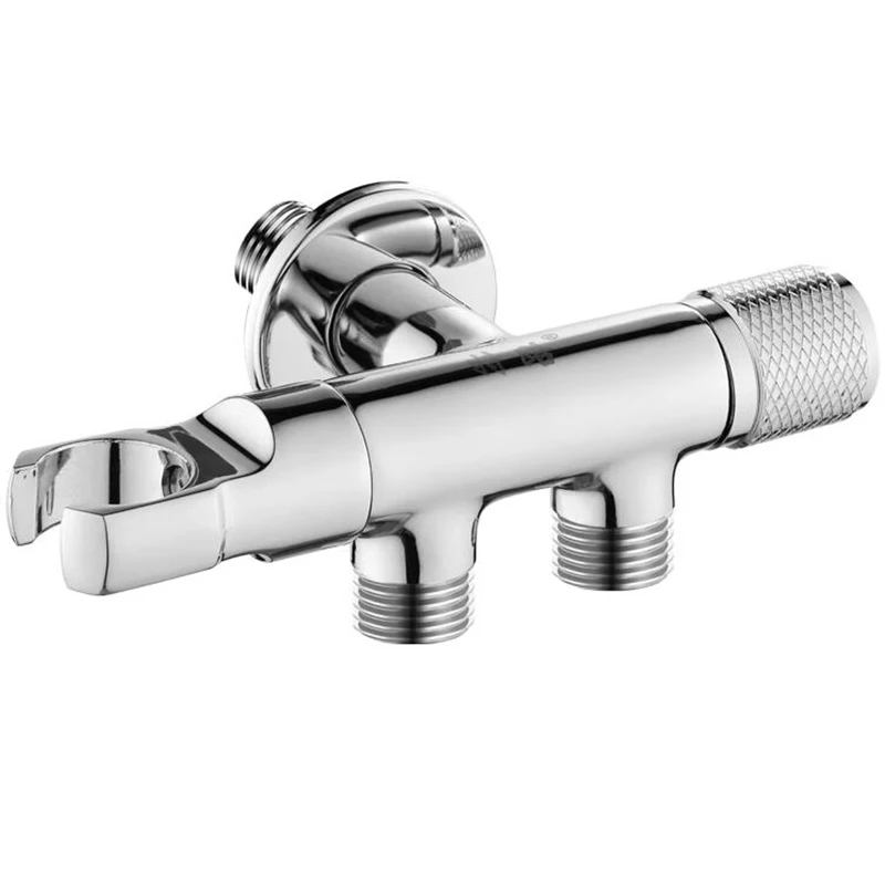 1Pcs-G1-2-Copper-Tee-Angle-valve-One-in-And-Two-Out-Washer-Balcony ...