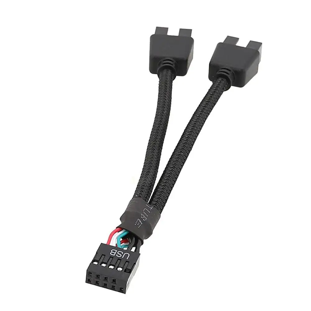 12cm-Computer-Motherboard-USB-Extension-Cable-9-Pin-1-Female-To-2-Male ...