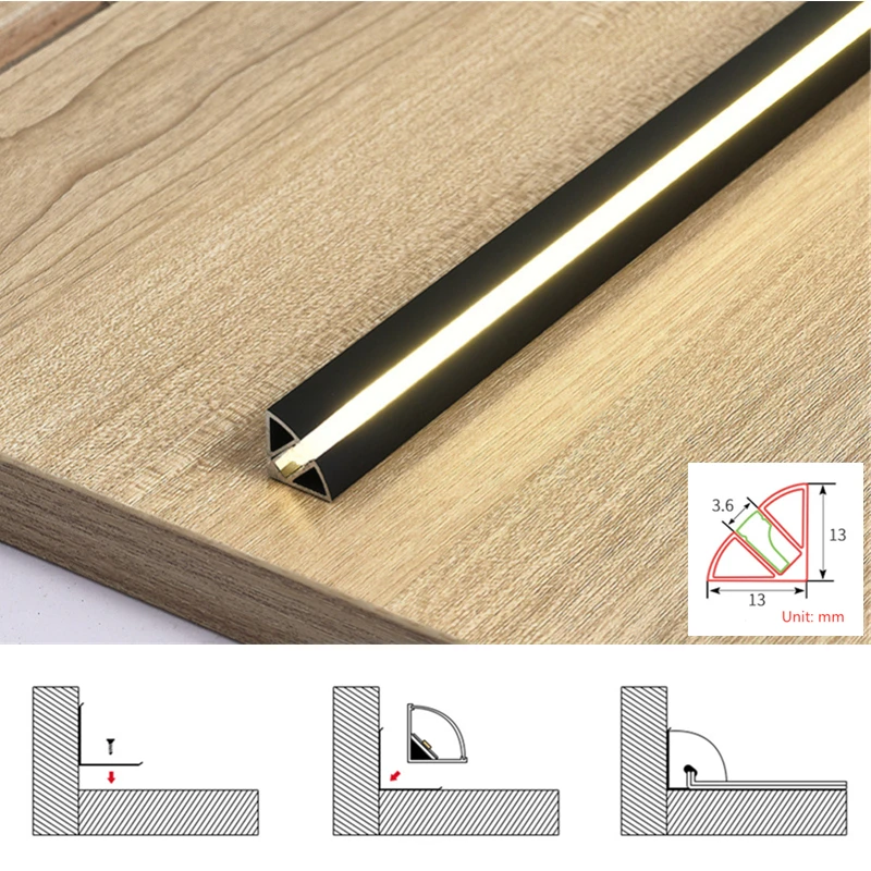 V-Shape-LED-Aluminum-Profile-Silicone-Cover-Under-Cabinet-Lamp-90 ...