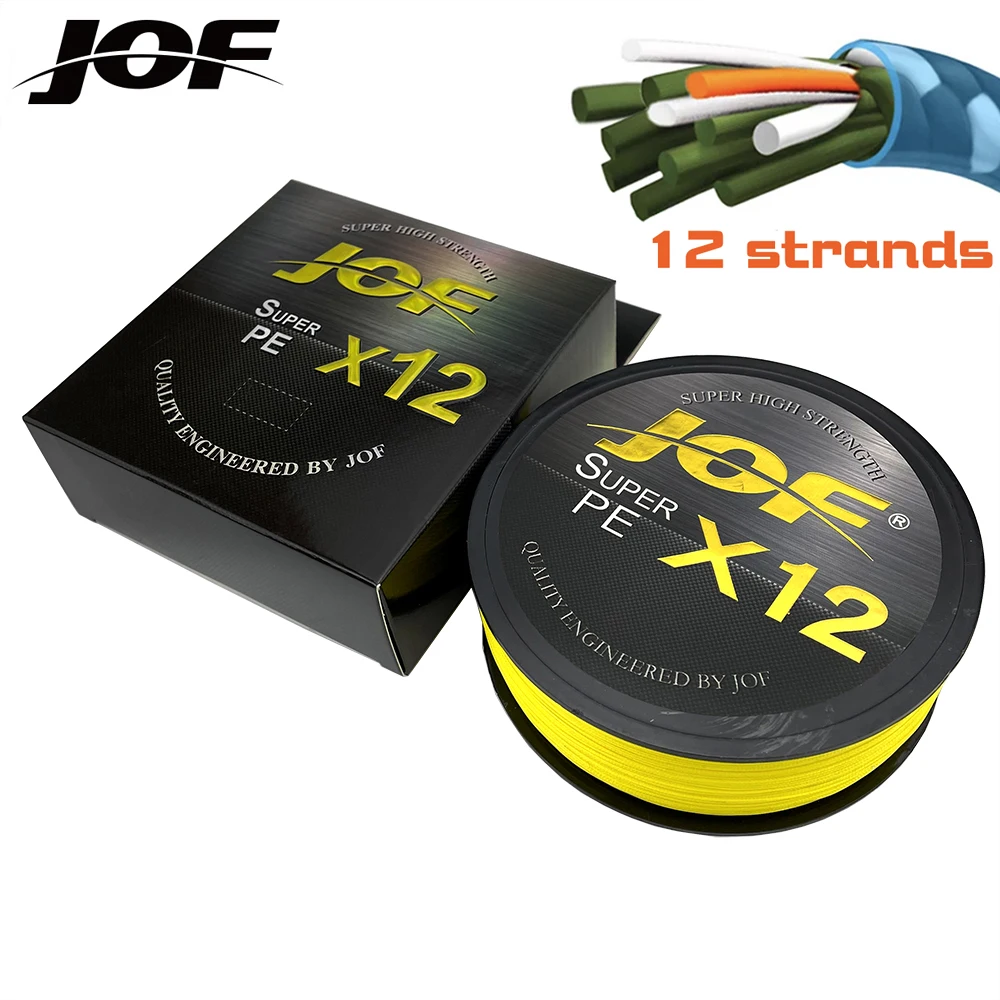 JOF-X12-UPGRADE-500M-Green-Yellow-Grey-25-92LB-Jigging-Braided-PE ...