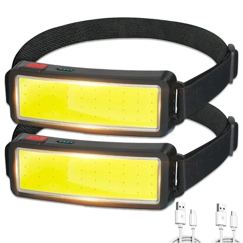 COB-LED-Headlight-Flashlight-3-Mode-USB-Charging-Strong-Light-Headlight ...