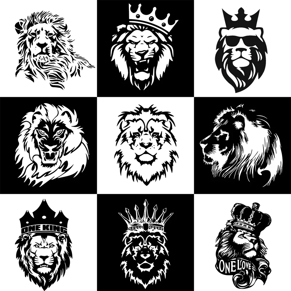 20-25-30cm-Car-Decals-Stickers-Sticker-Beauty-Lion-Custom-Goods-PVC ...