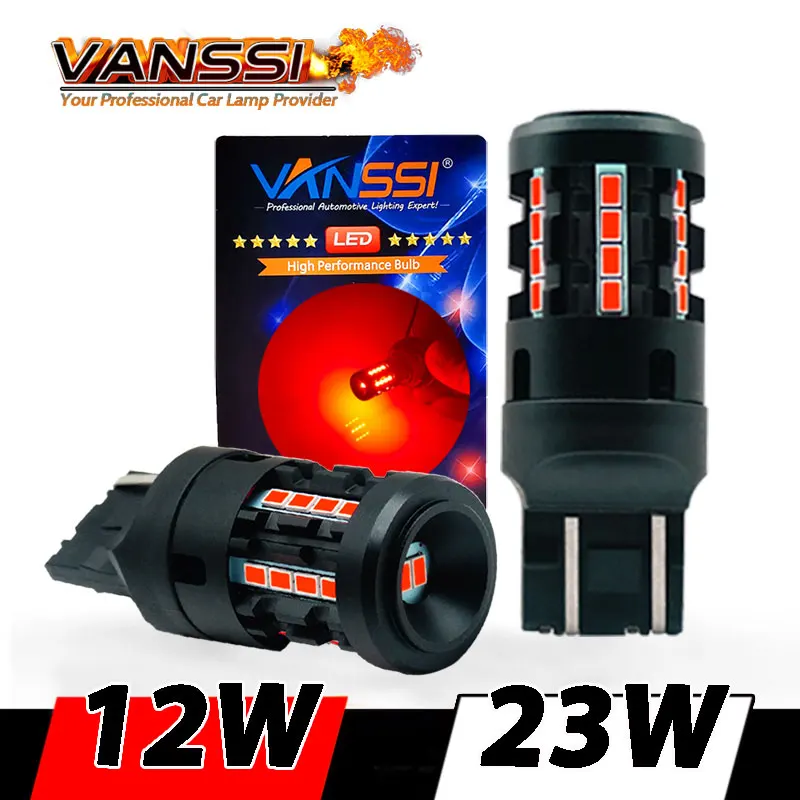 23w Brilliant Red 1157 Bay15d/baz15d Led Brake Light Bulb Vanssi 1156 ...