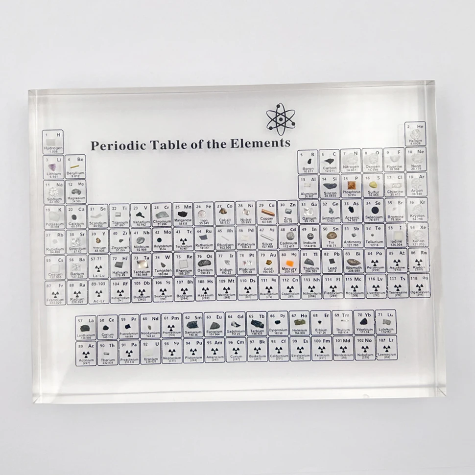 Periodic Table with Real Elements Inside,Acrylic Periodic Table Display ...