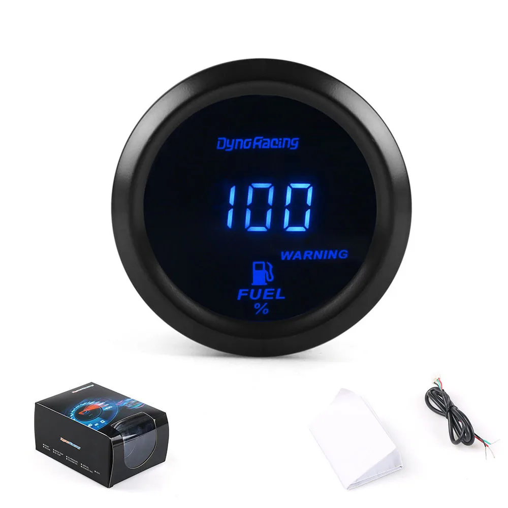 Dynoracing Universal 2" 52mm Fuel Level Gauge Digital Percent Display ...