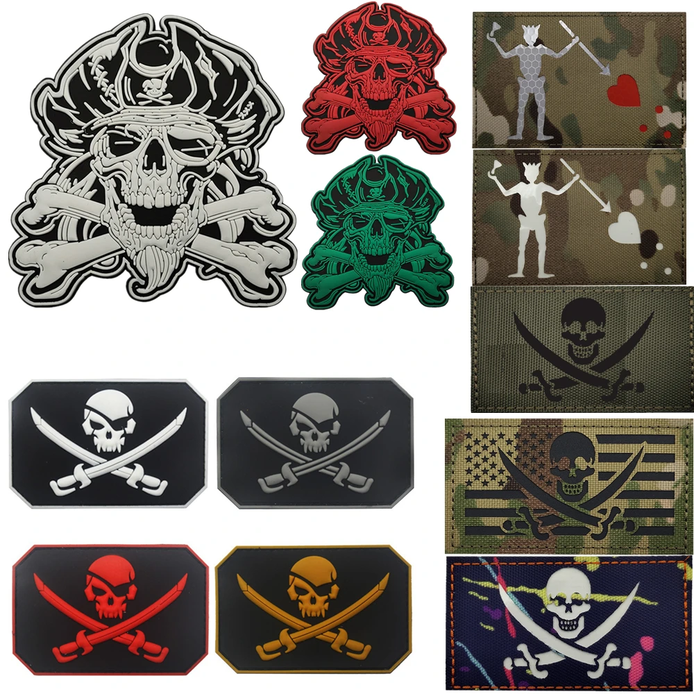Edward-Pirate-Flag-Clothing-Patches-Military-Cloth-Patches-Character ...