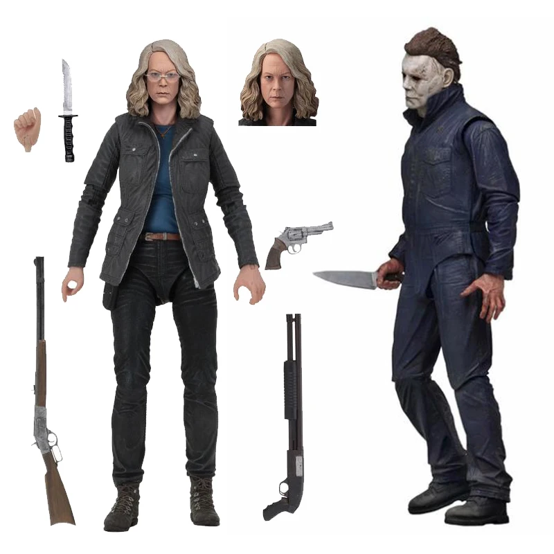 NECA Halloween Ultimate Laurie Strode Michael Myers Pumpkin With LED ...