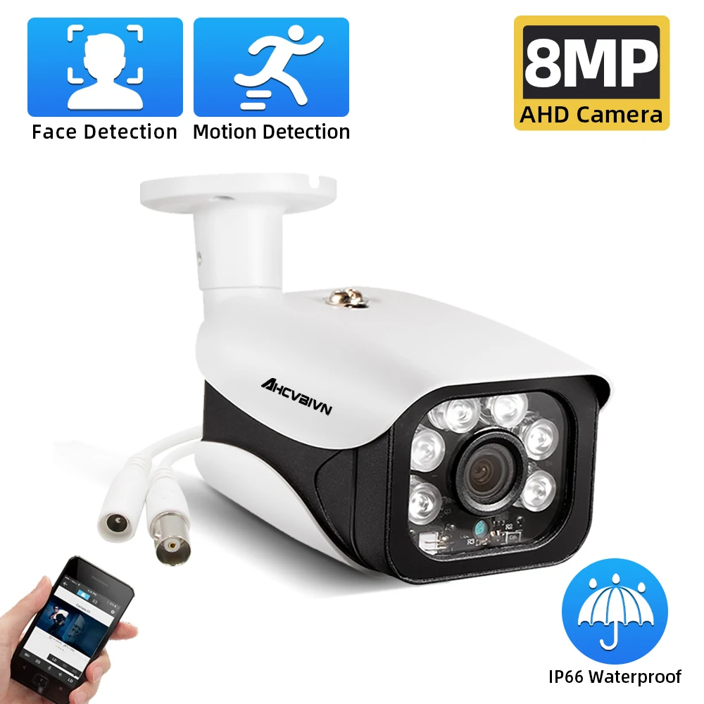 4K 8MP HD Security Camera Face Detection BNC Analog Bullet Surveillance ...