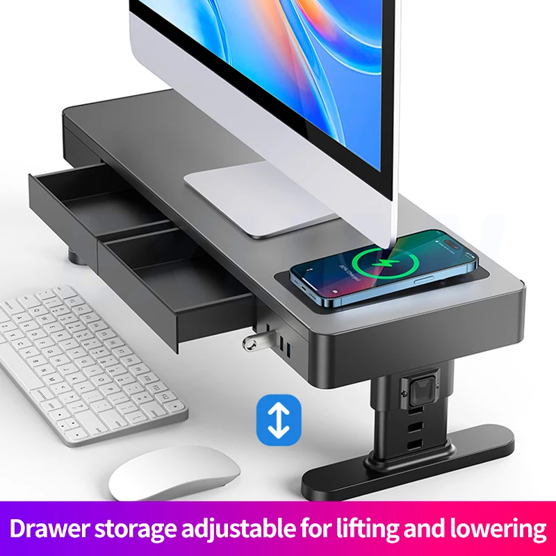 Monitor-Booster-Adjustable-Lifting-USB-Docking-Station-Multifunctional ...