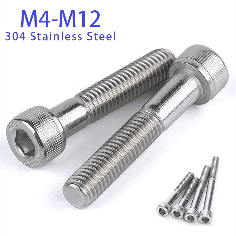 304-Stainless-Steel-Hex-Socket-Cap-Screw-Half-Tooth-Cylindrical-Tapping ...