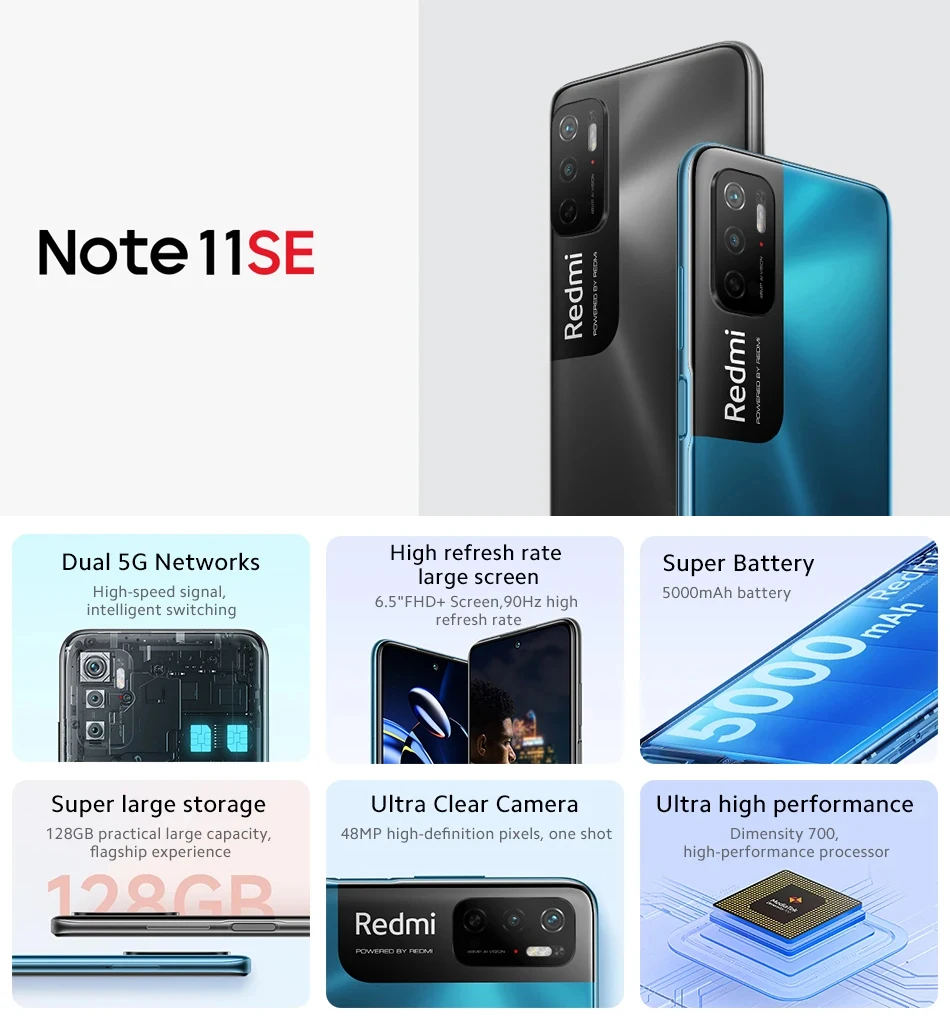 Redmi Note 11 SE 11SE 5G Smartphone Global Rom 6.5" 90Hz Octa Core ...