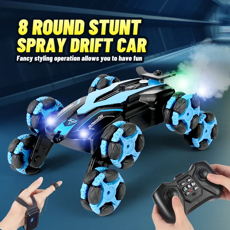 Eight-Wheels-RC-Car-Toy-Spray-Twisting-Stunt-Drift-Car-Remote ...