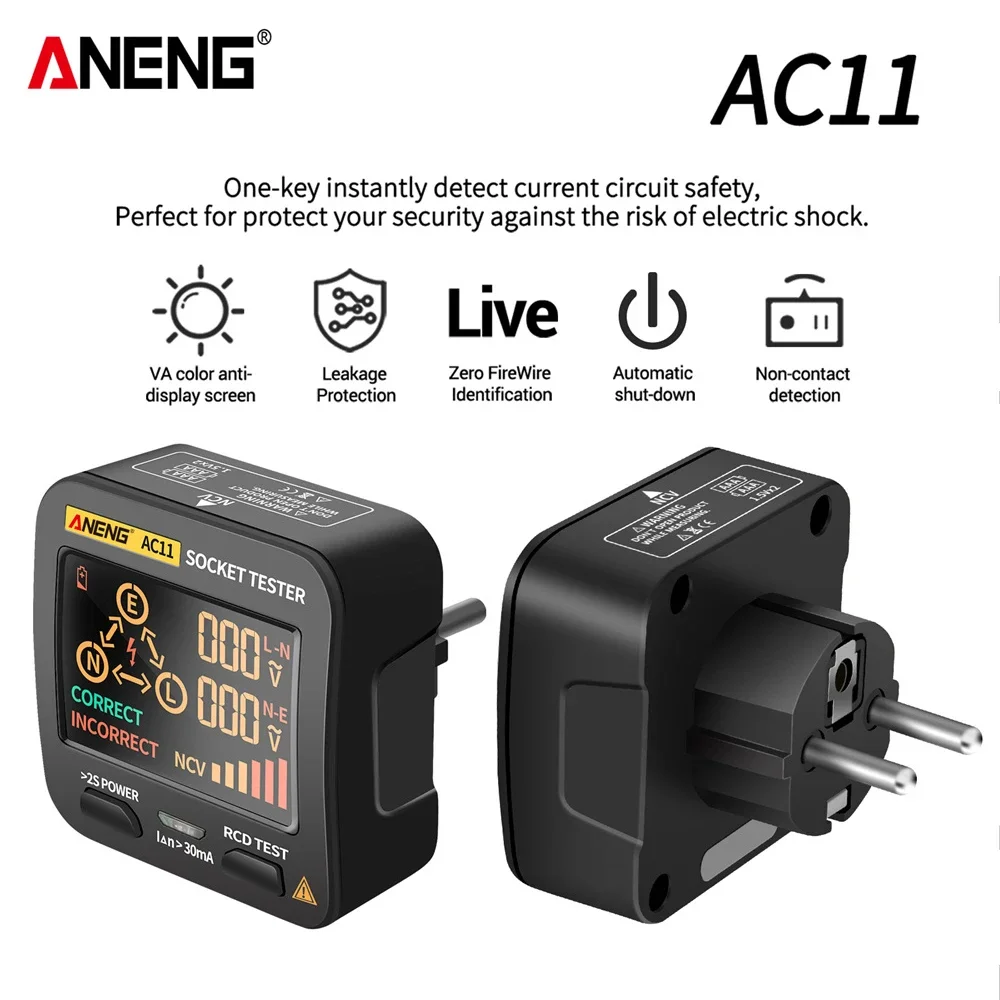 ANENG-AC11-Voltage-Test-Socket-Detector-US-UK-EU-AU-Plug-Ground-Zero ...