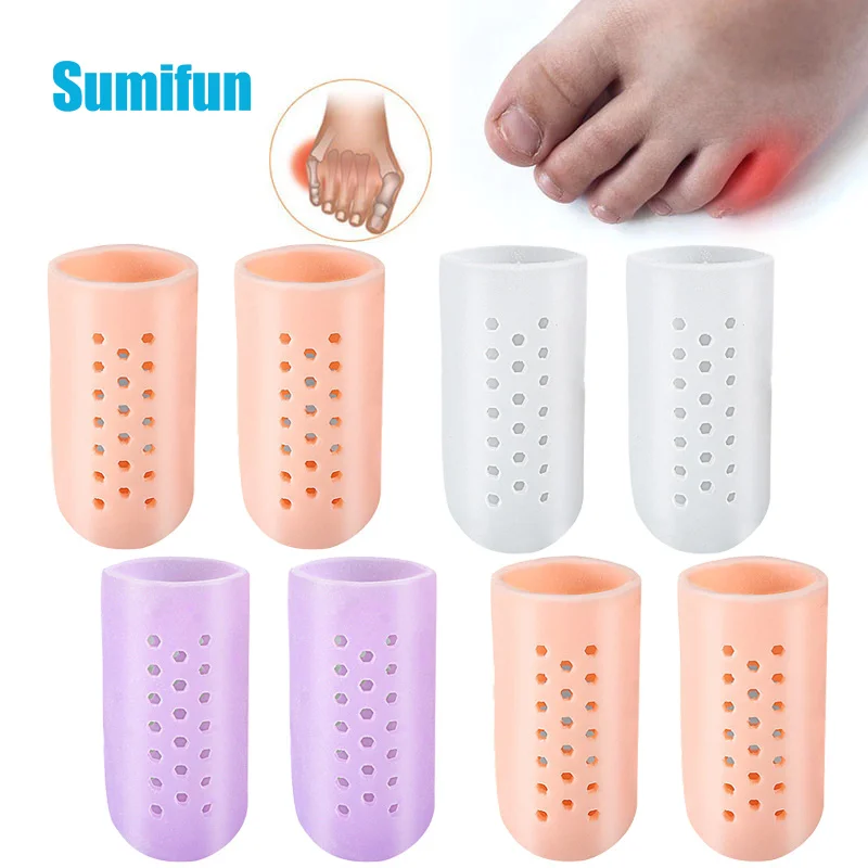 2pcs-1pair-Toe-Protector-Thumb-Care-Silicone-Soft-Breathable-Foot-Corns ...
