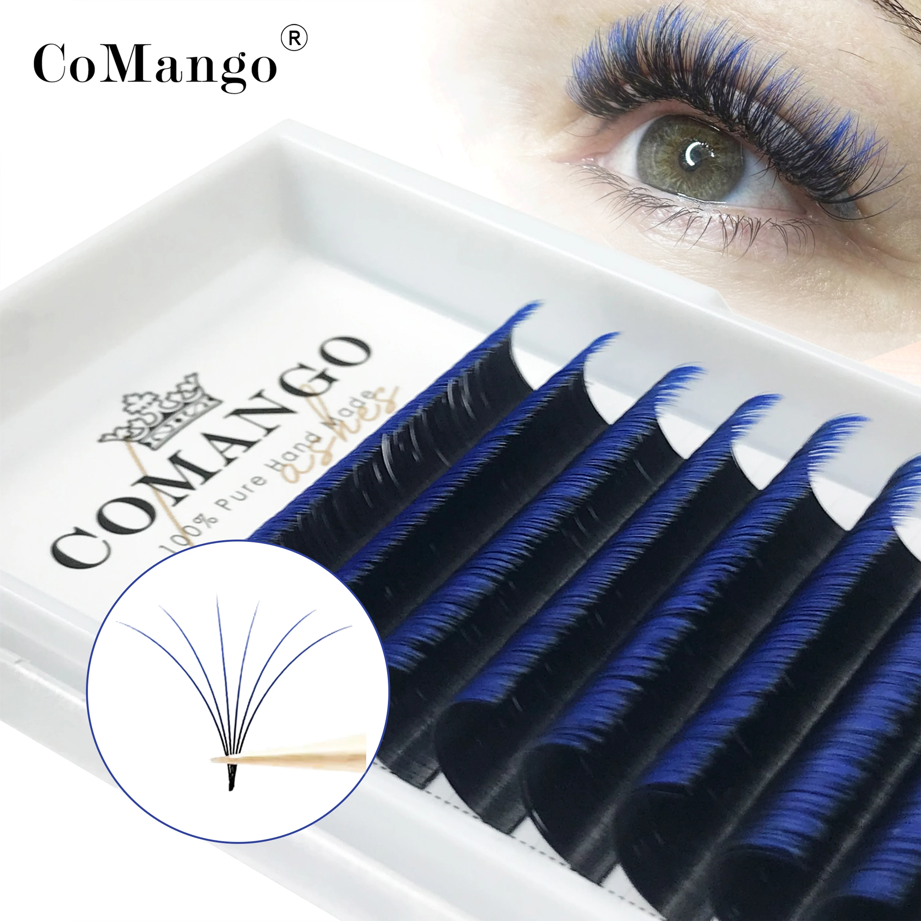 CoMango-Easy-Fanning-Gradient-Red-Green-Blue-Purple-Color-Eyelash ...