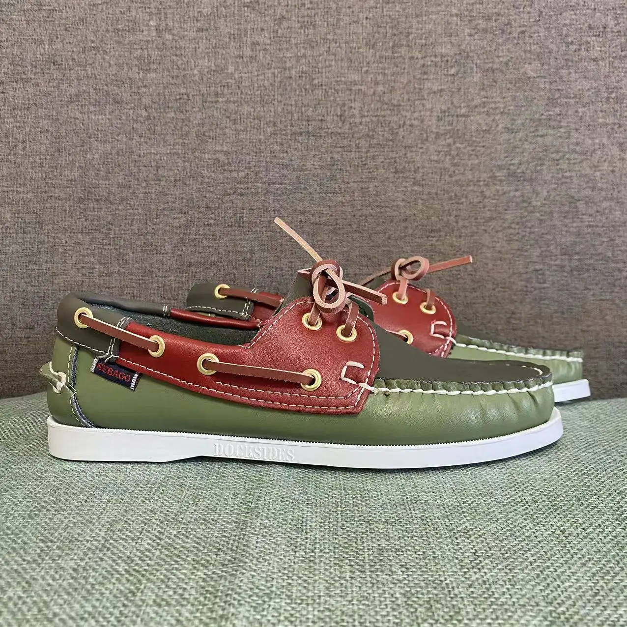 Men-Homme-Authentic-Docksides-Shoes-Premium-Leather-Moc-Toe-Lace-Up ...