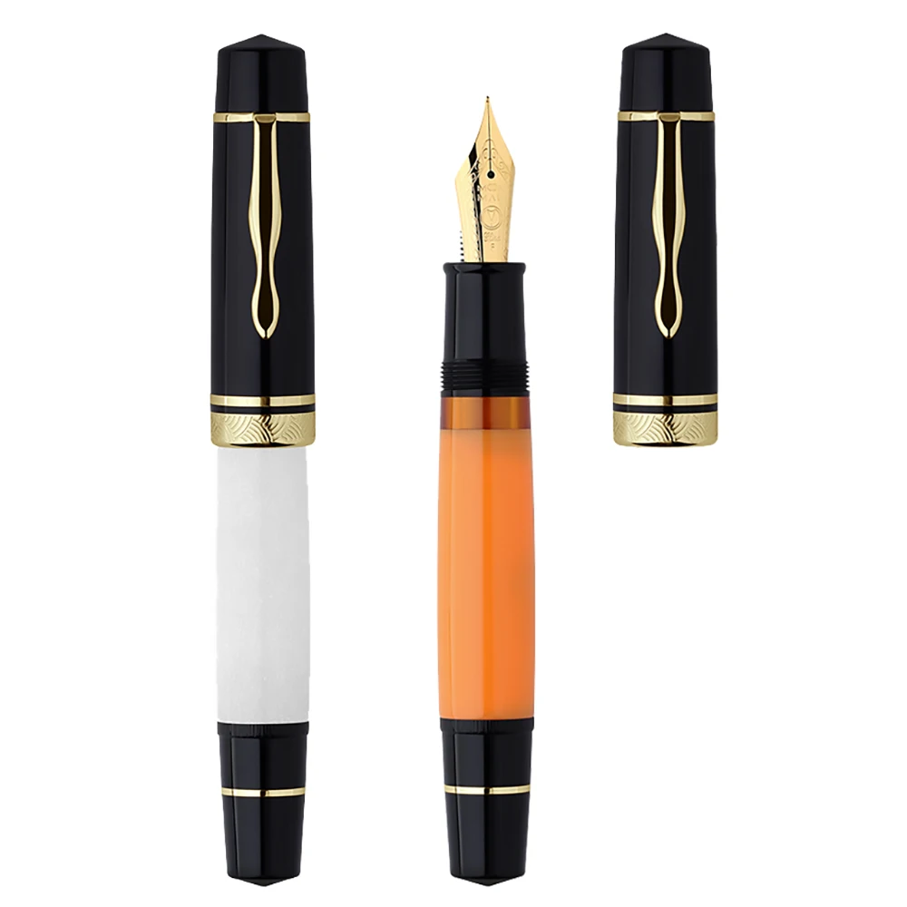 Majohn-P139-Piston-Resin-Fountain-Pen-6-EF-F-M-Nib-All-Brass-Piston ...