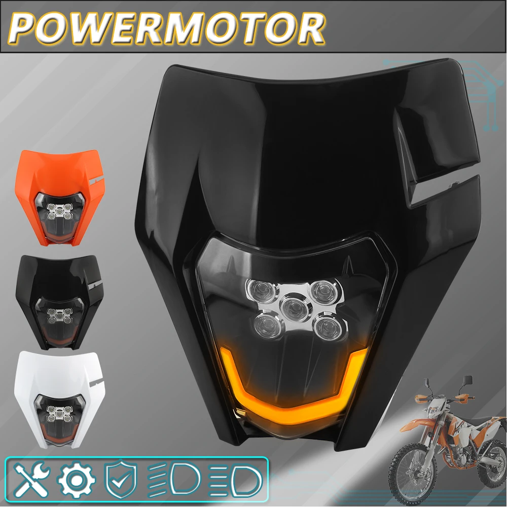 Motorcycle-LED-Headlight-Plate-for-KTM-EXC-SX-MX-250-300-450-Fairing ...