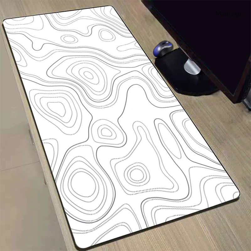 Black-and-White-Abstract-Lines-Mouse-Mats-Desktop-Office-Accessories ...