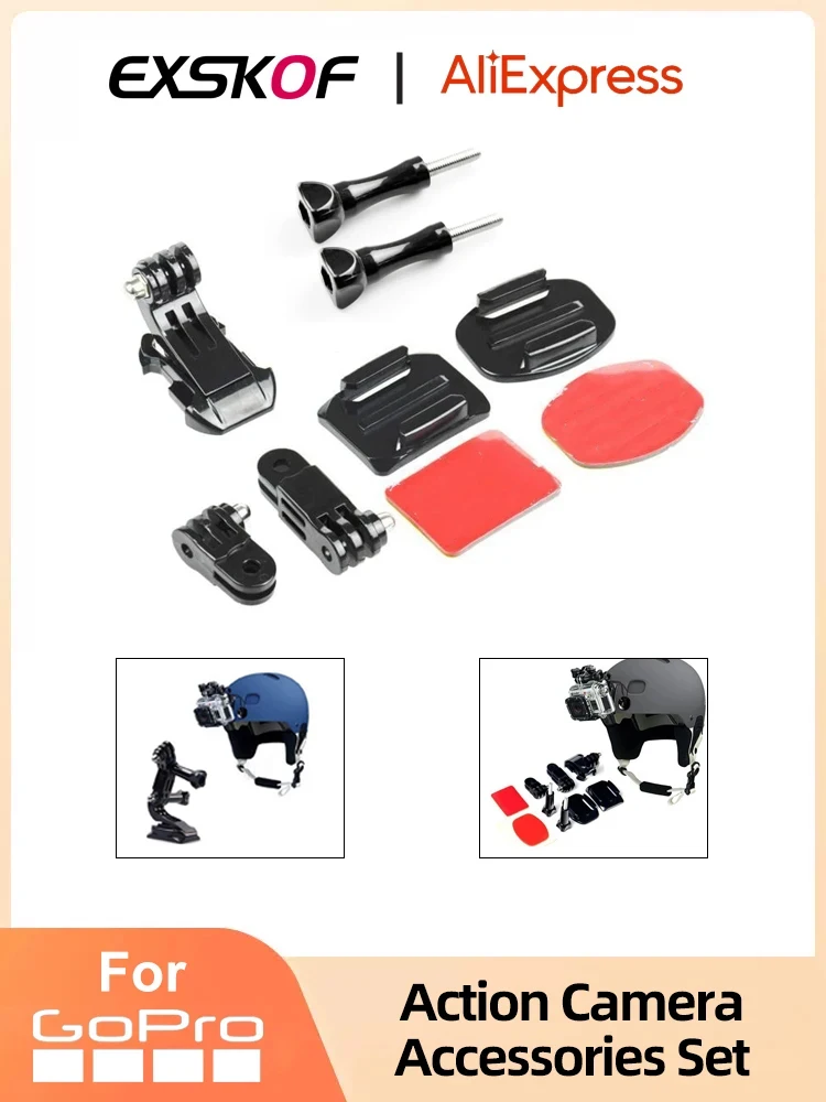 For-GoPro-Helmet-Base-Screw-J-Hook-Base-Sticker-Cycling-Shooting-Set ...