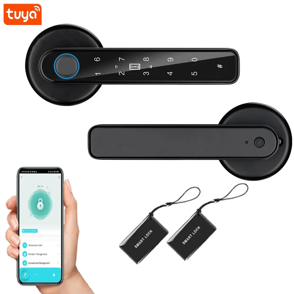 With-Tuya-Smart-Door-Handle-Fingerprint-Password-Digital-Lock ...
