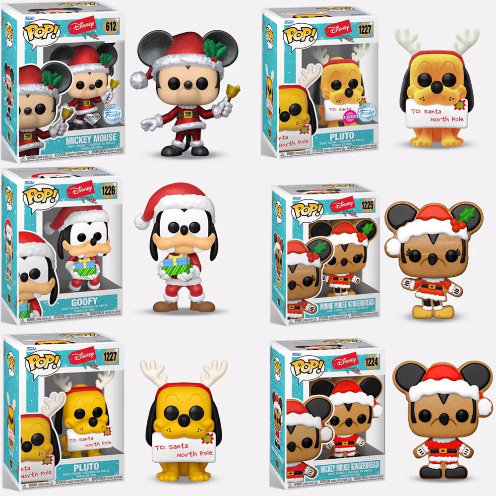 Funko Pop Mickey Mouse #612 Pluto #1227 Minnie Mouse (Gingerbread ...