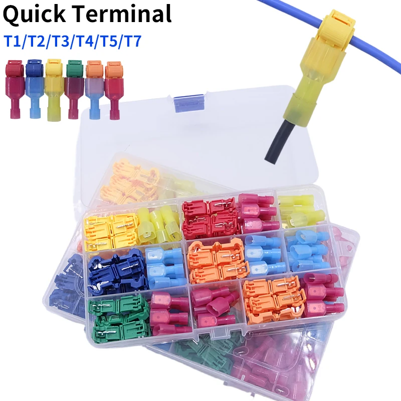 Wire Terminal Assorted Kit Quick Electrical Cable Connector T-Tap ...