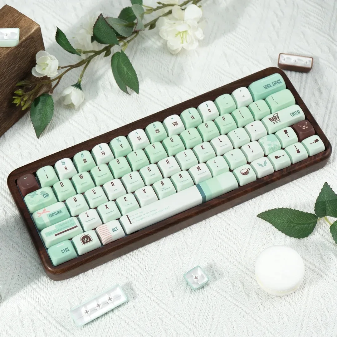Mint-Theme-Keycaps-Set-SOA-Profile-PBT-Five-Sided-Sublimation ...