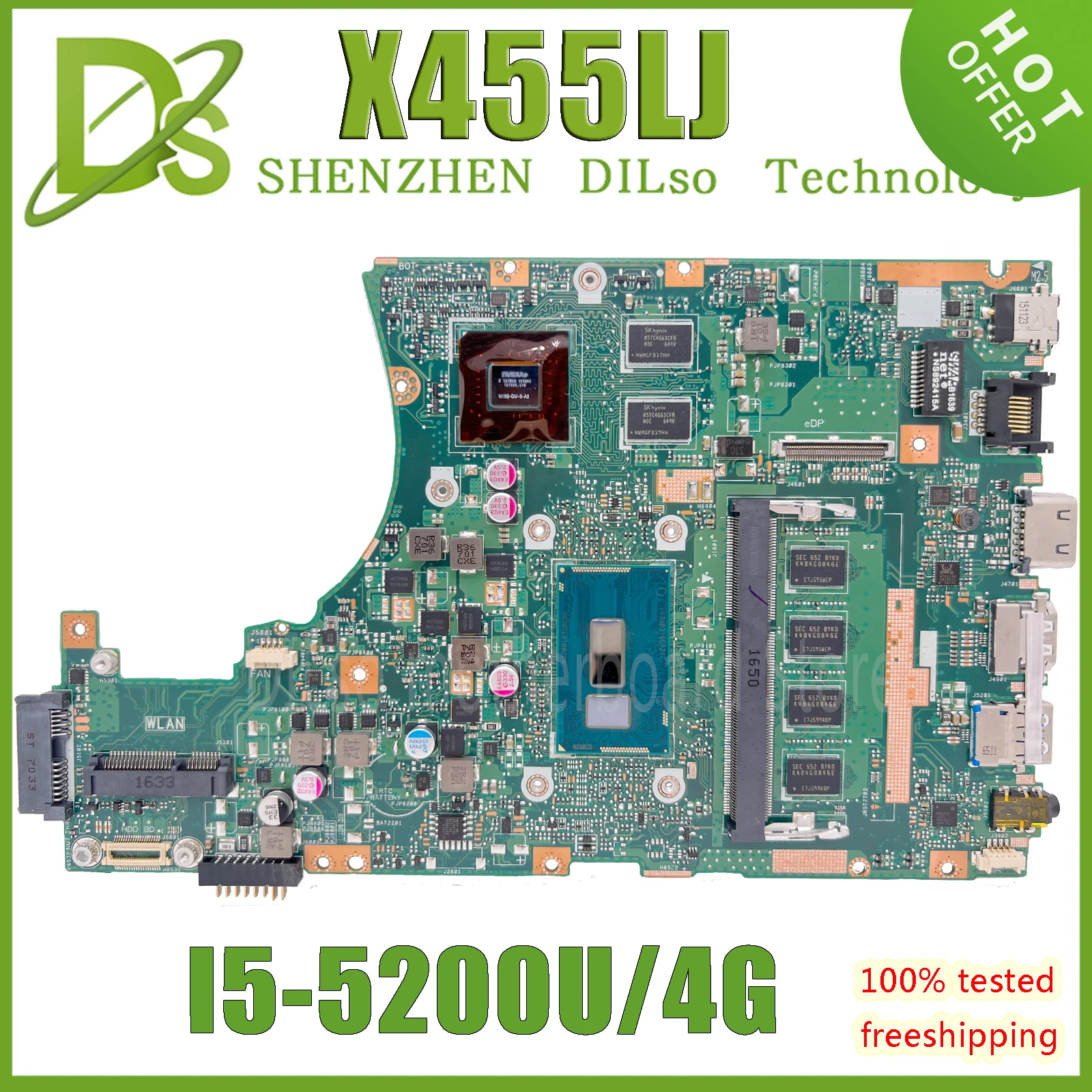 X455LJ-Mainboard-ASUS-For-X455LD-X455L-R454L-X455LF-X455LB-K455L-A455L ...
