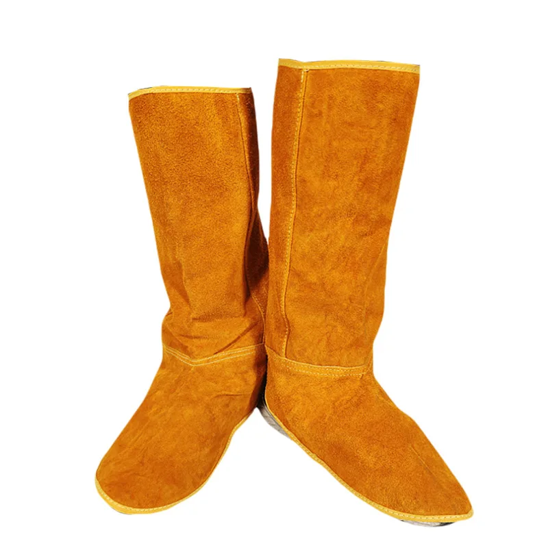 Leather-Flame-Retardant-Welding-Spats-Safety-Boot-Flame-Heat-Abrasion ...