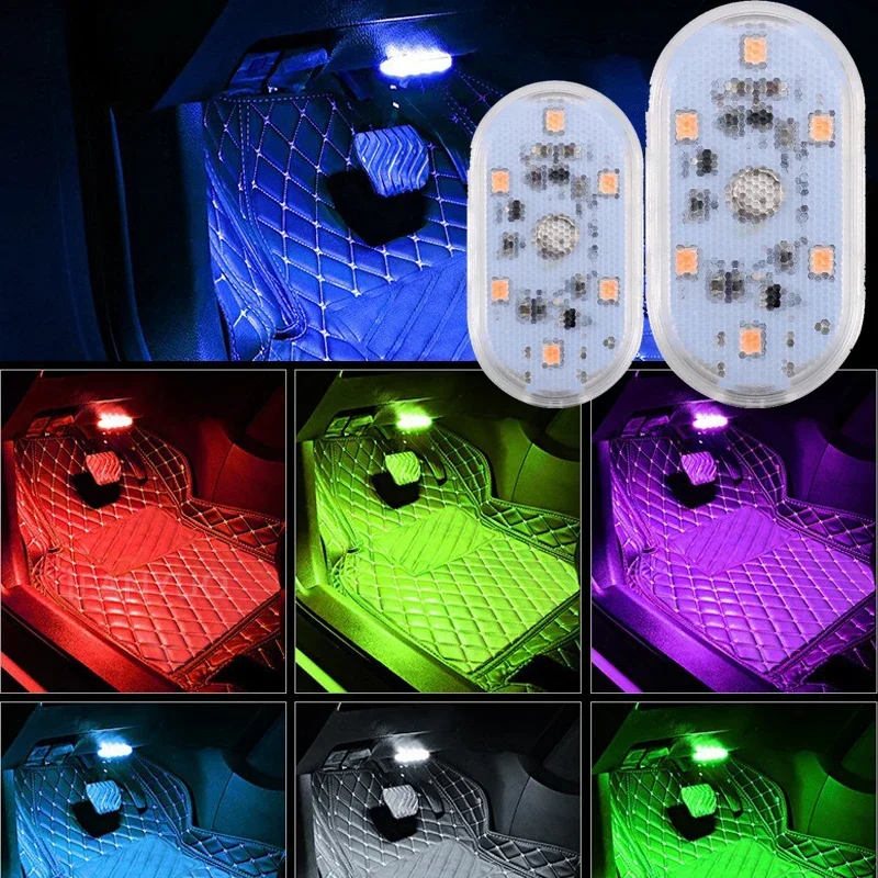 LED Car Mini Touch Light USB Charging Portable Auto Roof Ceiling ...