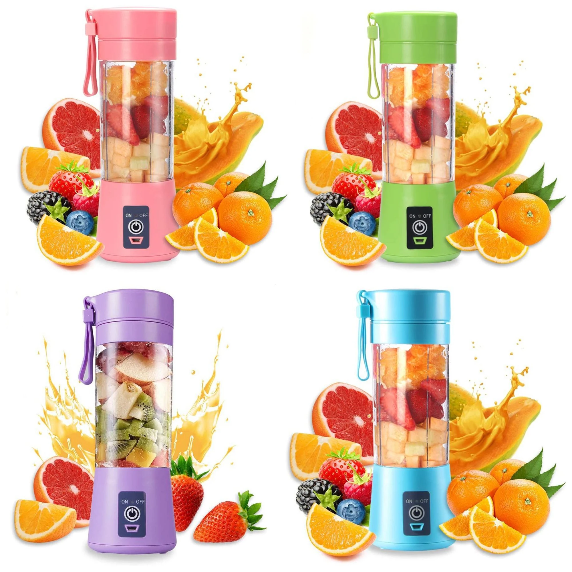 Portable Mini Electric Juicer USB Charging Fruit Orange Lemon Blender ...