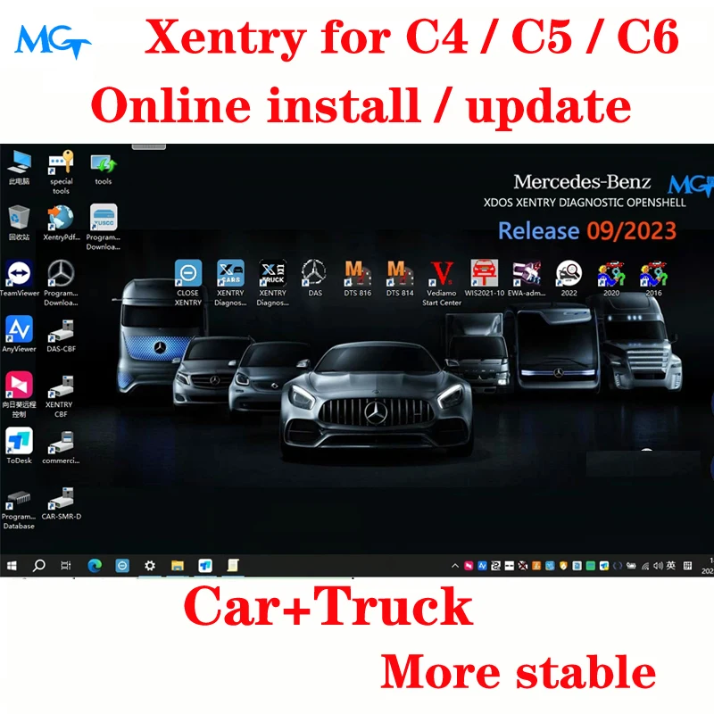 Xentry full software 2023/09 most stable version For Star MB C4 C5 C6 ...