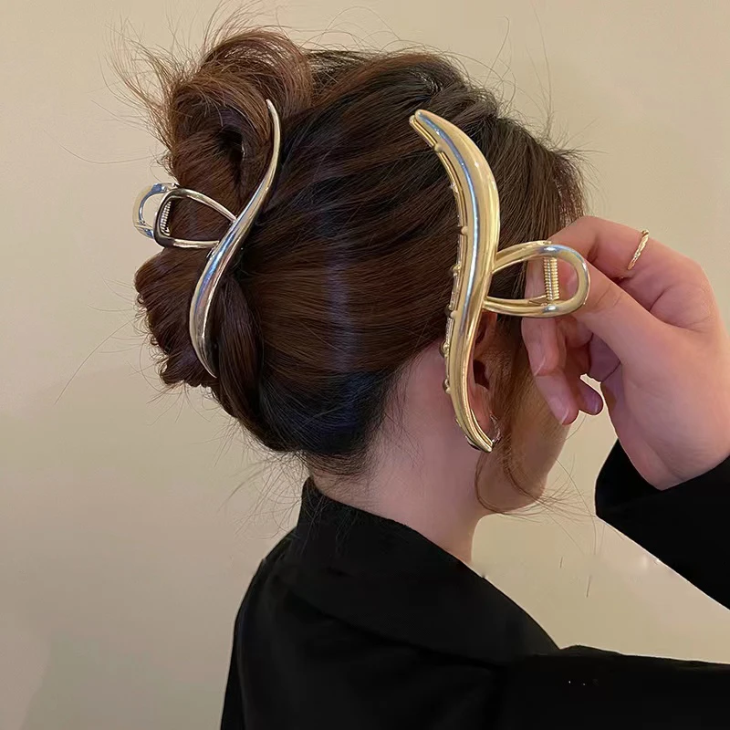 Ruoshui Woman Personality Simple Hair Claws Girls Washing Face Hairpins ...