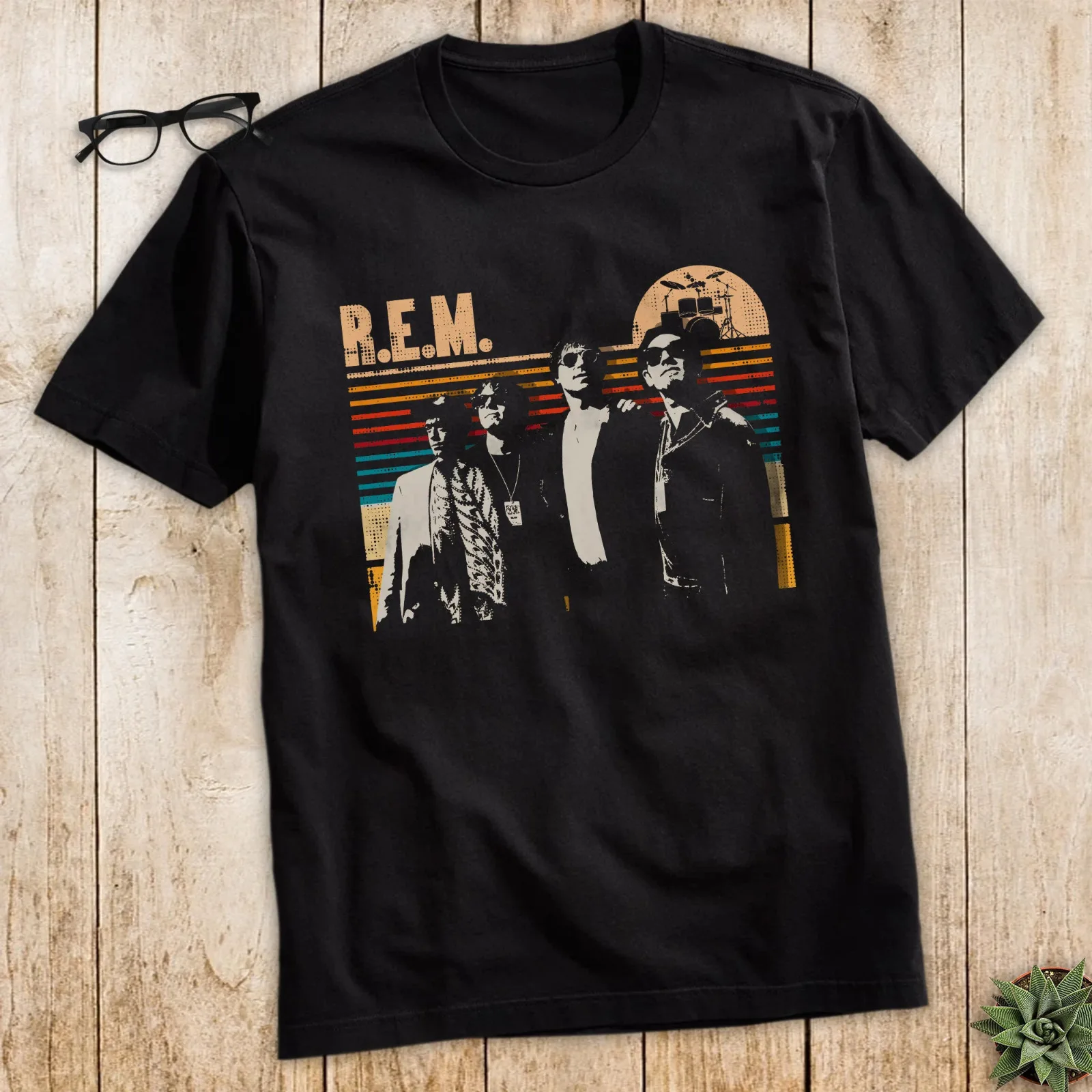 Vintage-R-E-M-T-shirt-Retro-Rem-Band-Shirt-Classic-Black-Unisex-S ...