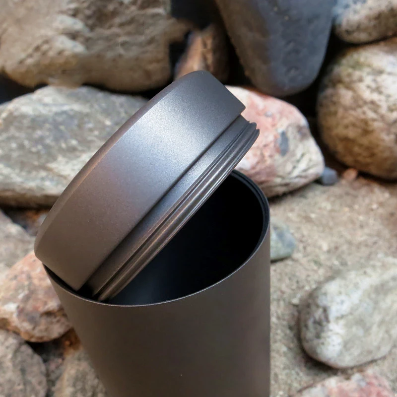 EDC Storage box outdoor titanium alloy cylinder coffee tea tank cans ...