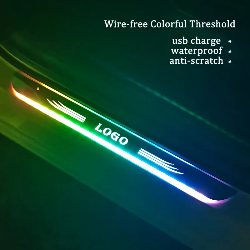 Wireless-Car-Sticker-USB-Power-Welcome-Pedal-Lights-Door-Sill-Pathway ...