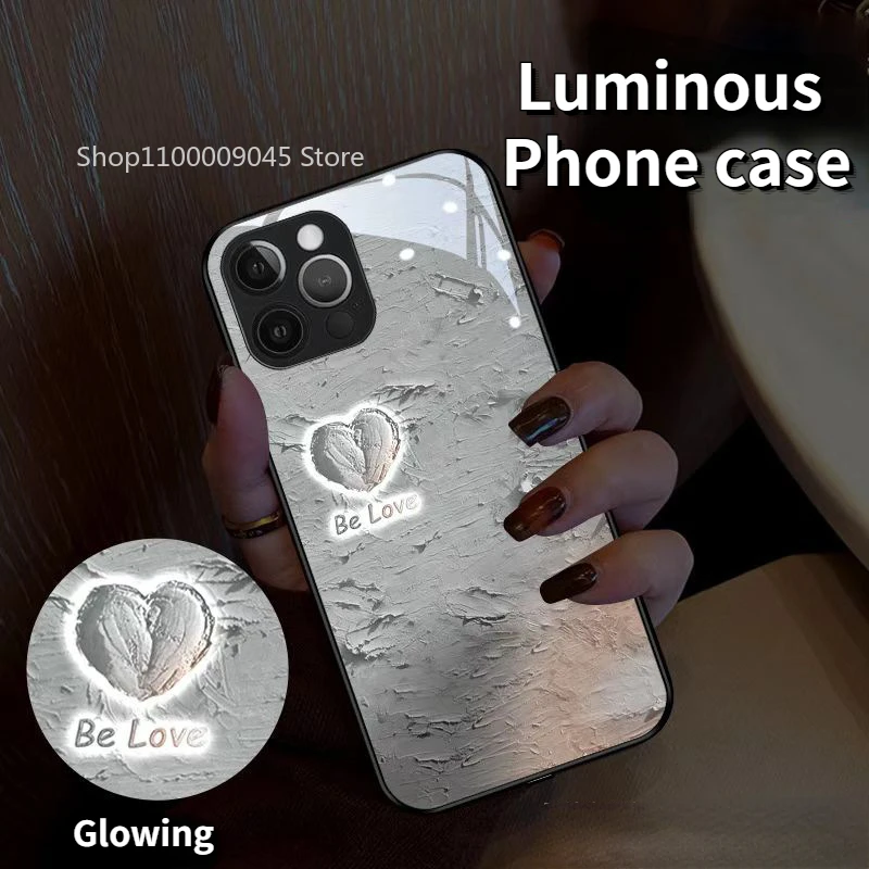 Be-Love-LED-Light-Glowing-Luminous-Tempered-Glass-Back-Phone-Case-For ...