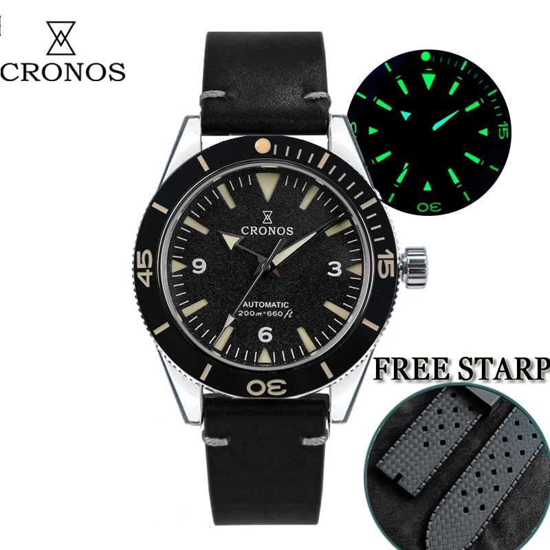 Cronos Sea Master 300 Diver Men Watch Sandwich Dial Automatic NH35 200M ...